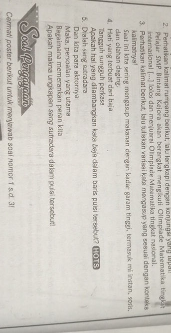 2 Perhatikan kalimat rumpang berikut lalu | StudyX