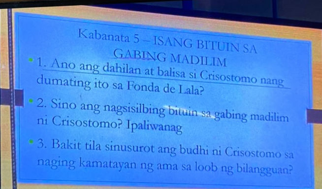 Kabanata 5 - ISANG BITUIN SA GABING MADILIM | StudyX