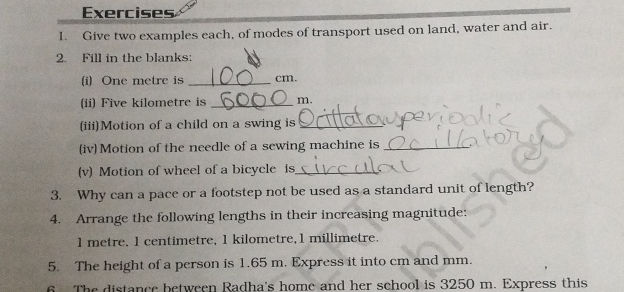 Exercises 1 Give two examples each of modes | StudyX