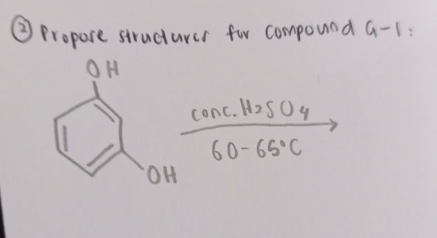 Prepare structures for compound G-1 OH -OH | StudyX