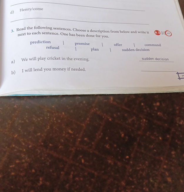 Read the following sentences. Choose a | StudyX