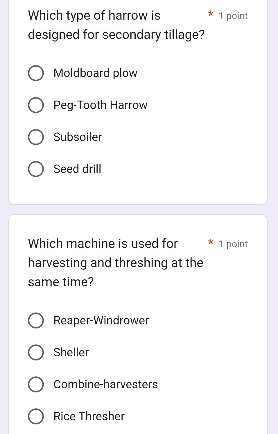 Which type of harrow is designed for | StudyX
