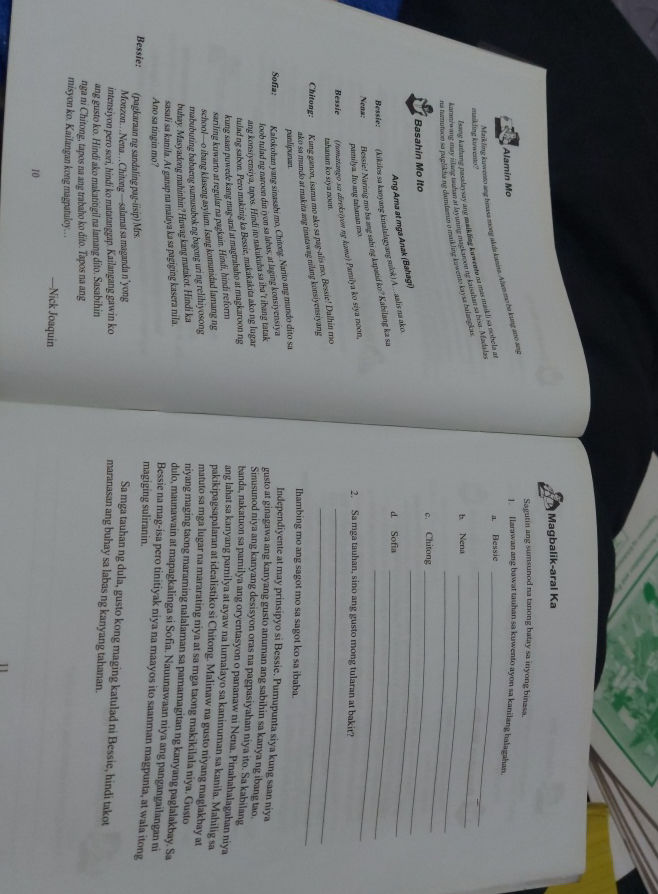 Magbalik-aral Ka Sagutin ang sumusunod na | StudyX