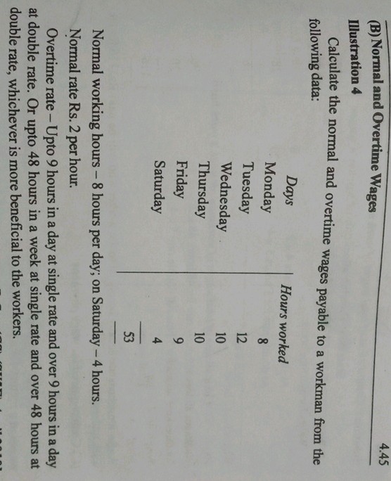 Calculate the normal and overtime wages | StudyX