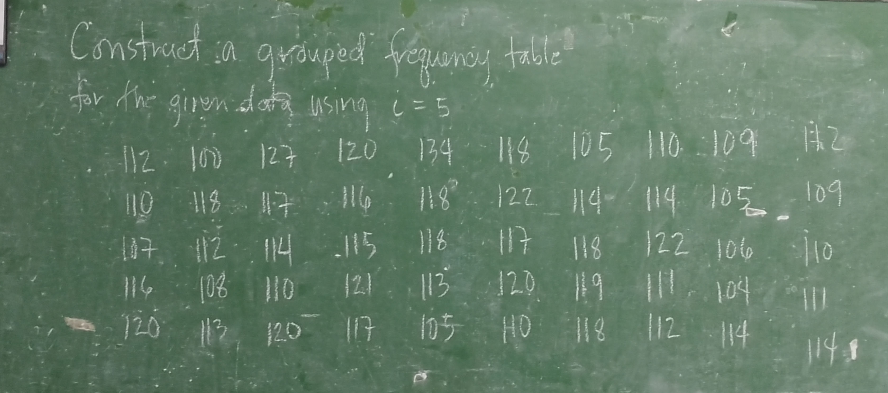 Construct a grouped frequency table for the | StudyX