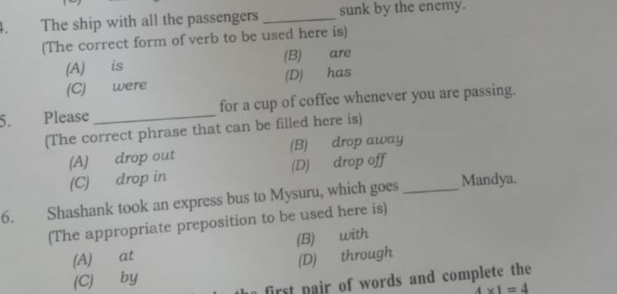 4 The ship with all the passengerssunk by | StudyX