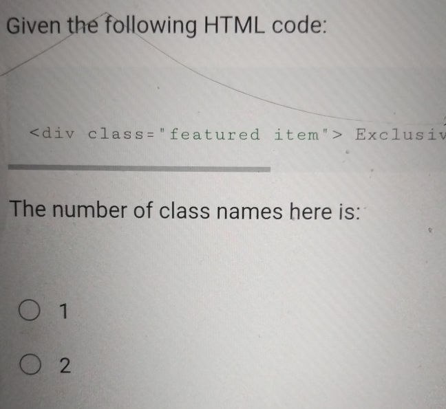 Given the following HTML code: ` Exclusive` | StudyX