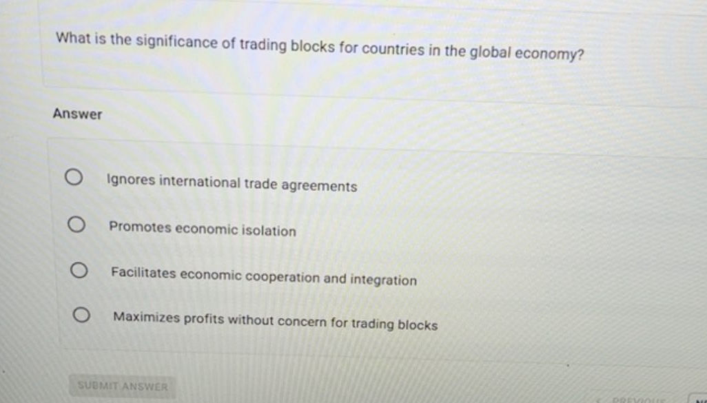What is the significance of trading blocks | StudyX