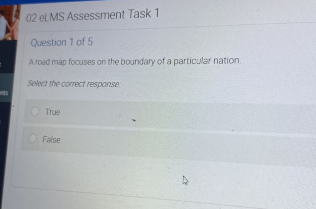 Question 1 of 5 A road map focuses on the | StudyX