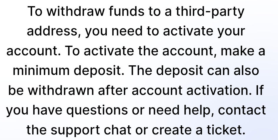 To withdraw funds to a third-party address | StudyX