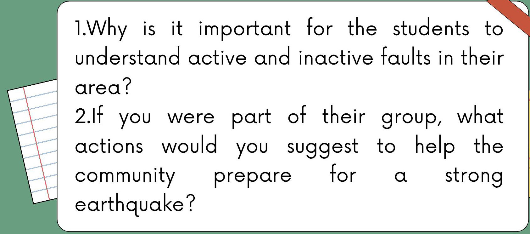 1.Why is it important for the students to | StudyX