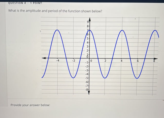 What is the amplitude and period of the | StudyX