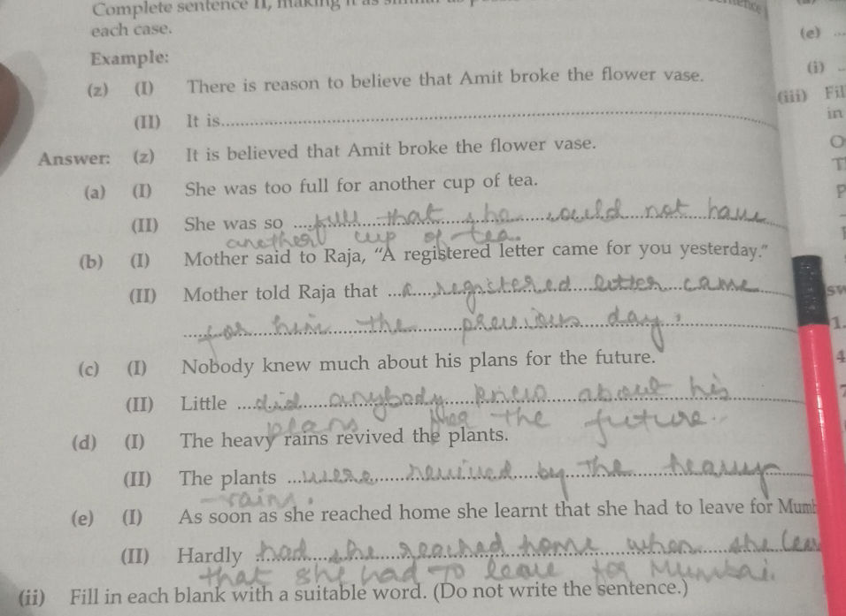 Complete sentence II making it as similar as | StudyX