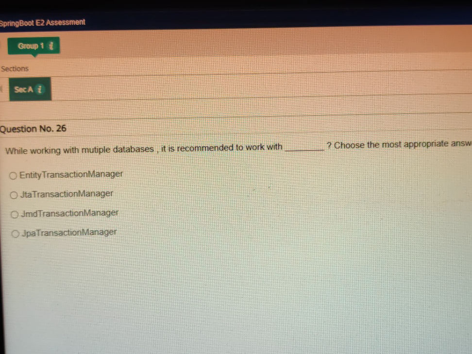 Question No 26 While working with multiple | StudyX