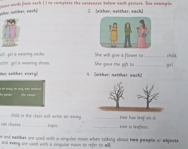 Choose words from each to complete the | StudyX