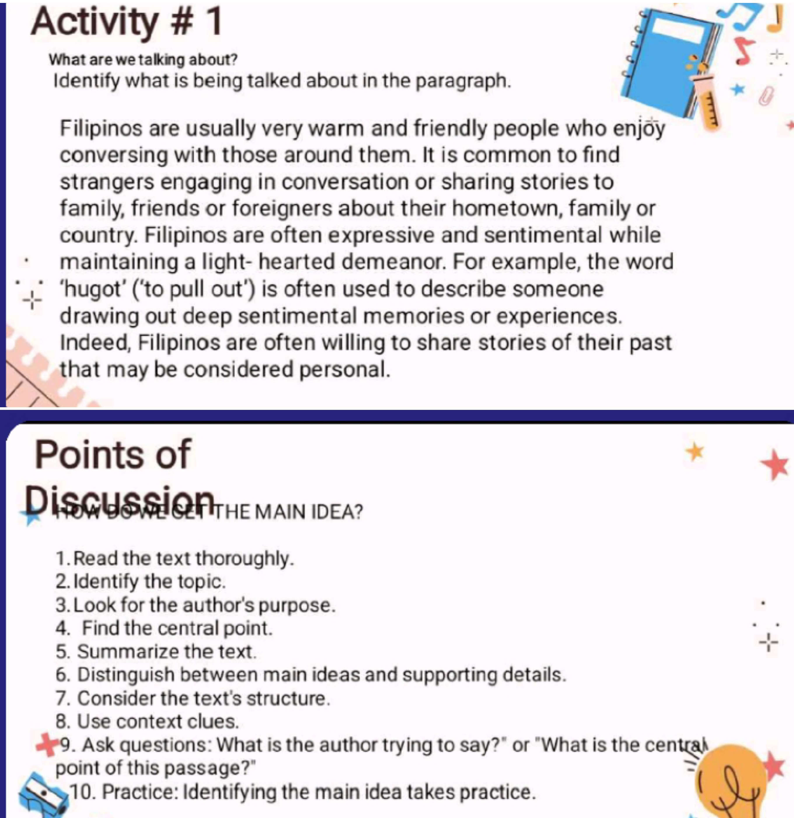 What are we talking about? Identify what is | StudyX