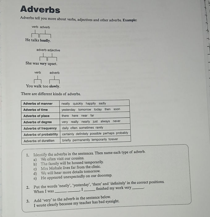 1 Identify the adverbs in the sentences Then | StudyX
