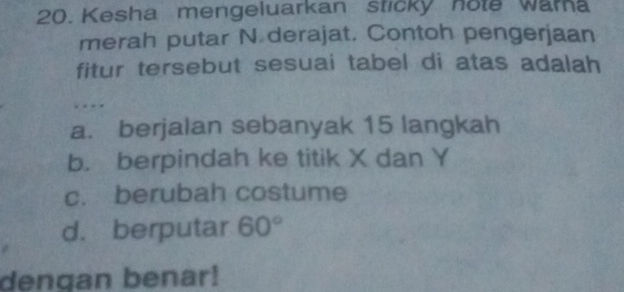 20 Kesha mengeluarkan sticky note warna | StudyX