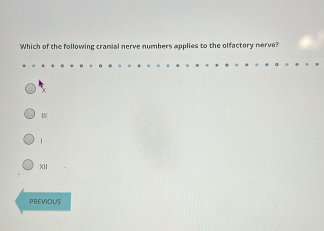 Which of the following cranial nerve numbers | StudyX