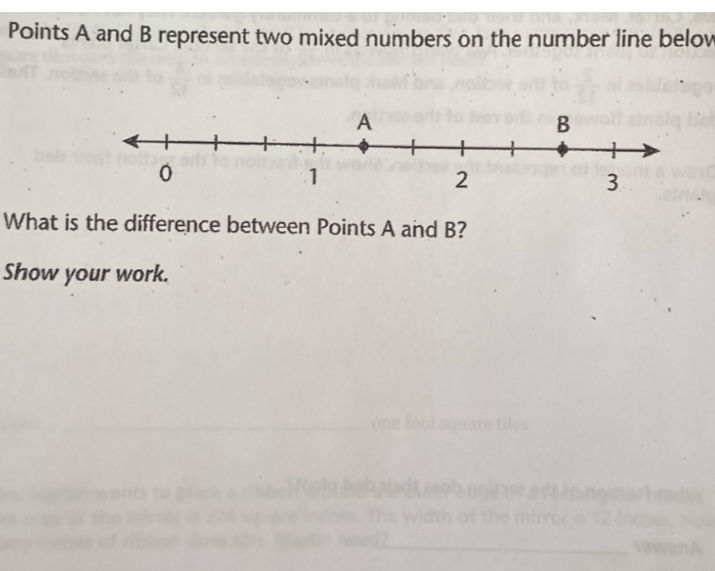 Points A and B represent two mixed numbers | StudyX