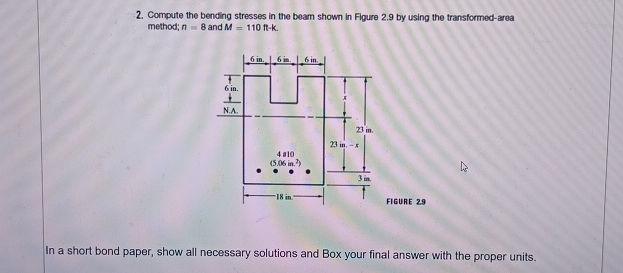 2 Compute the bending stresses in the beam | StudyX