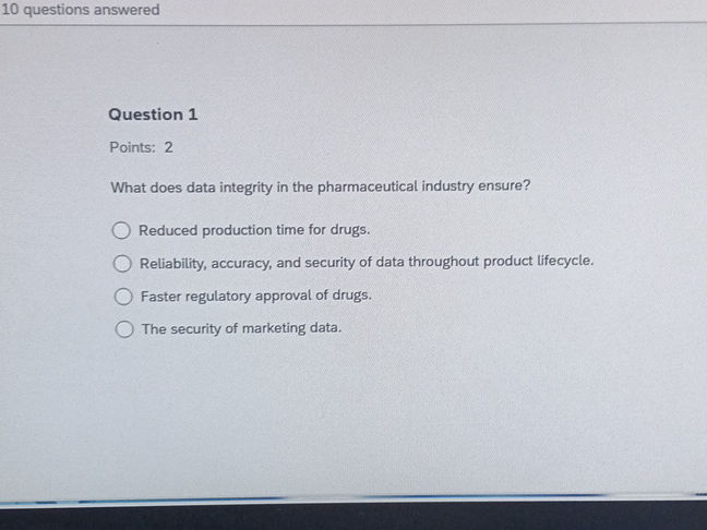 What does data integrity in the | StudyX