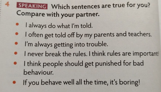 Which sentences are true for you Compare | StudyX