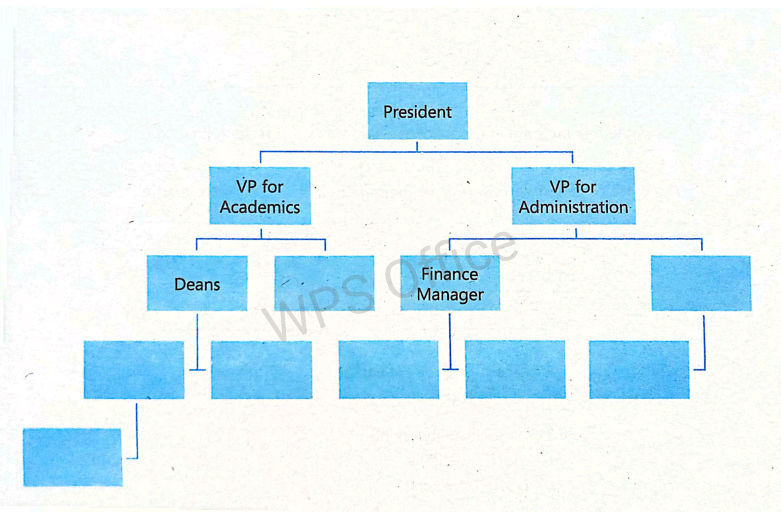 The image contains an organizational chart | StudyX