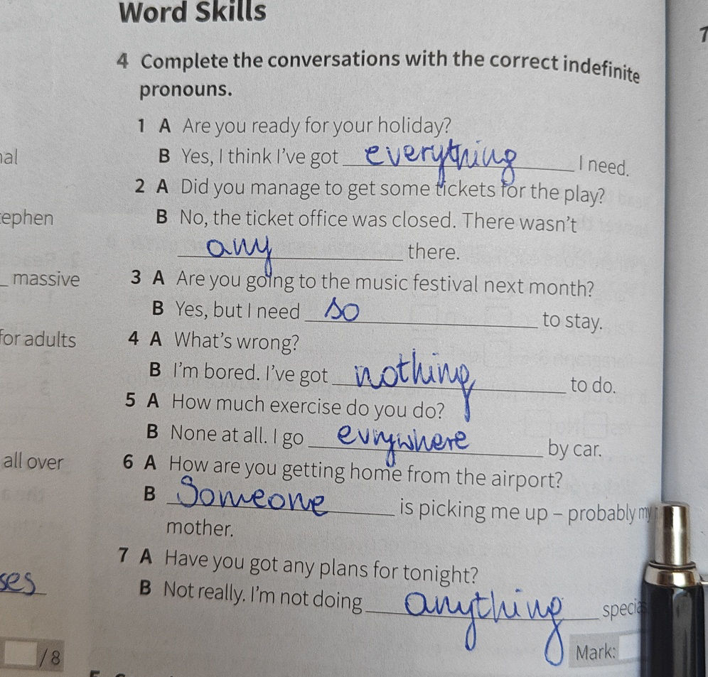 4 Complete the conversations with the | StudyX