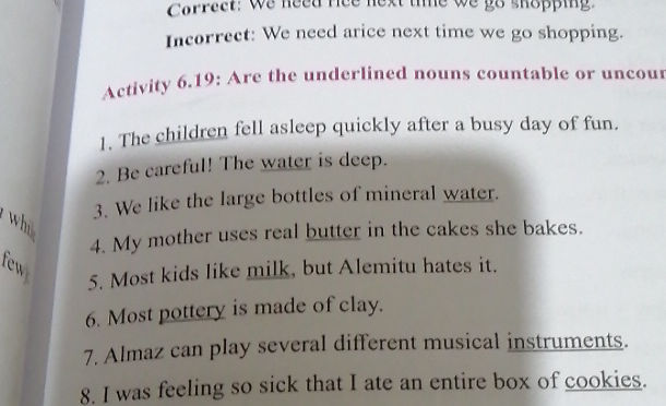 Activity 619 Are the underlined nouns | StudyX