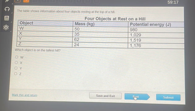 The table shows information about four | StudyX