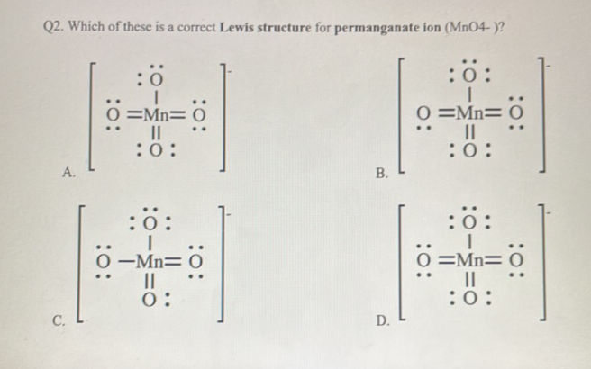 Q2. Which of these is a correct Lewis | StudyX