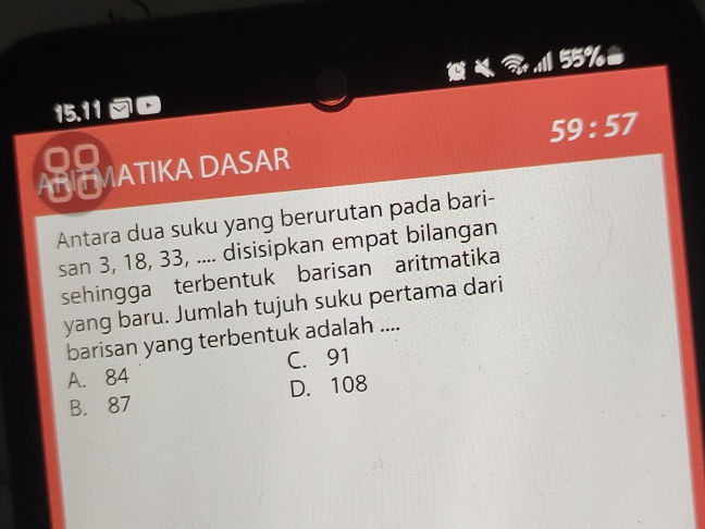 Antara dua suku yang berurutan pada barisan | StudyX