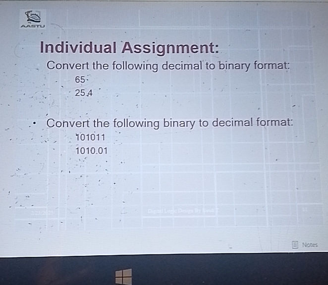 Individual Assignment: Convert the following | StudyX