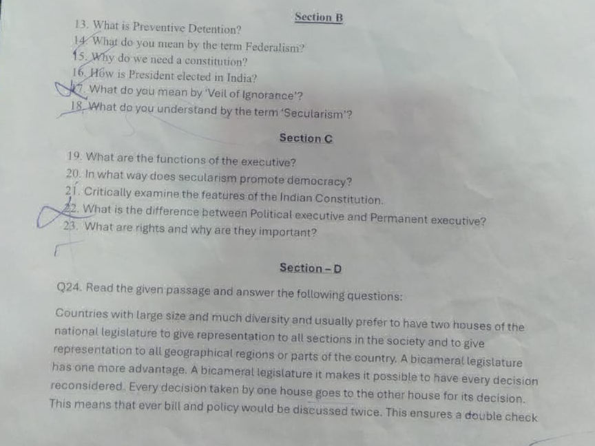 Q24 Read the given passage and answer the | StudyX