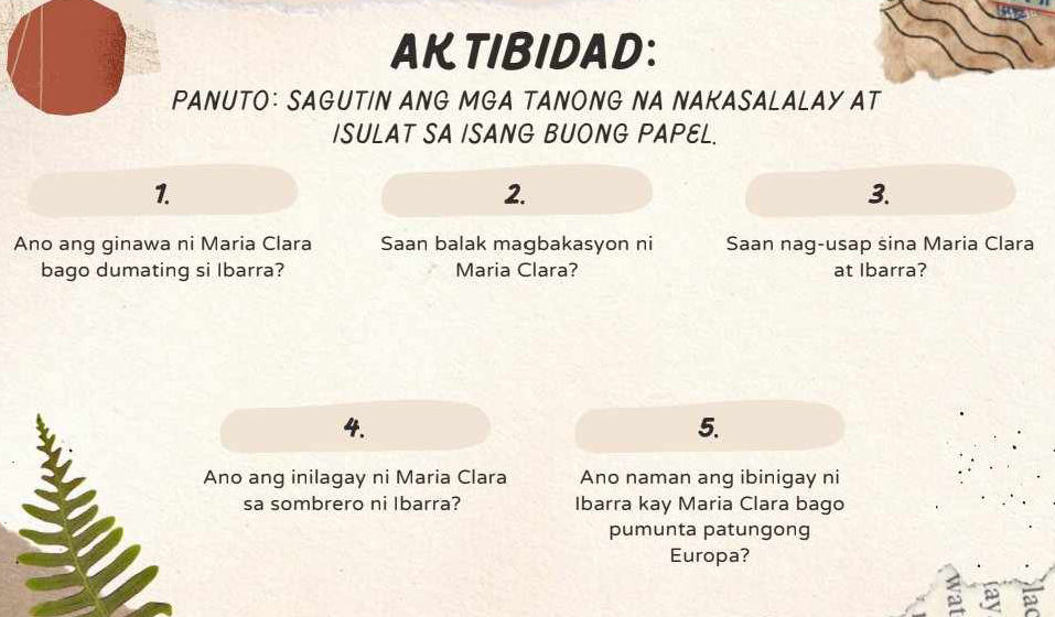 1 Ano ang ginawa ni Maria Clara bago | StudyX
