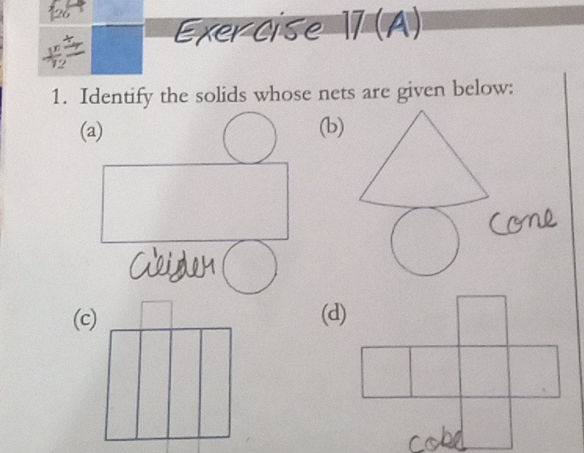 1. Identify the solids whose nets are given | StudyX
