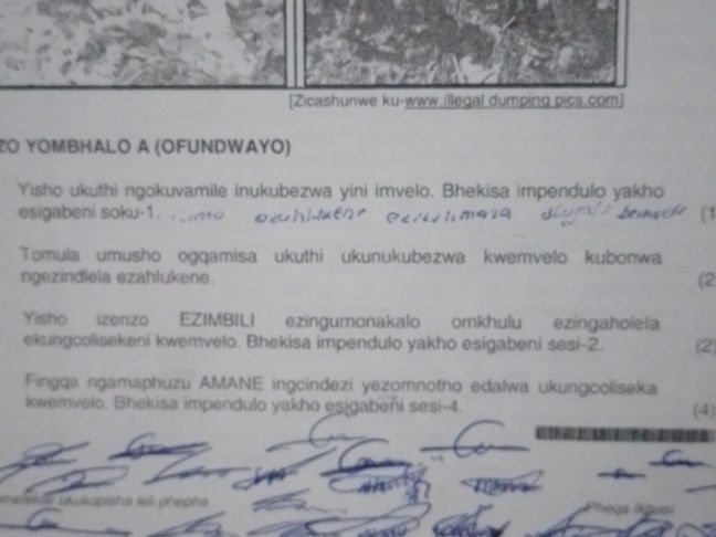 ZO YOMBHALO A (OFUNDWAYO) Yisho ukuthi | StudyX