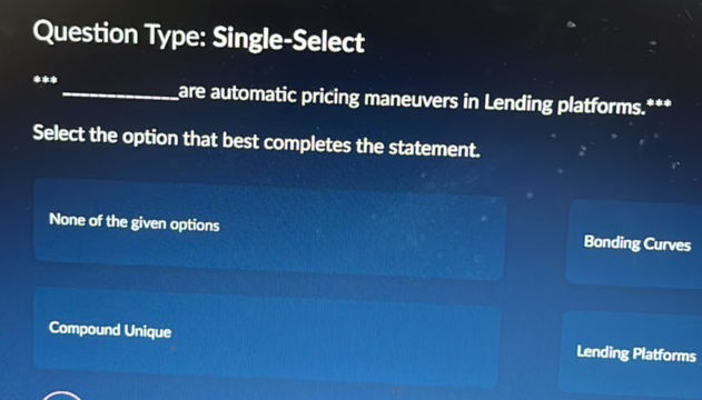 Question Type Single-Select are automatic