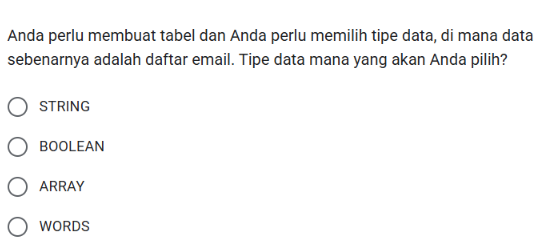 Anda perlu membuat tabel dan Anda perlu