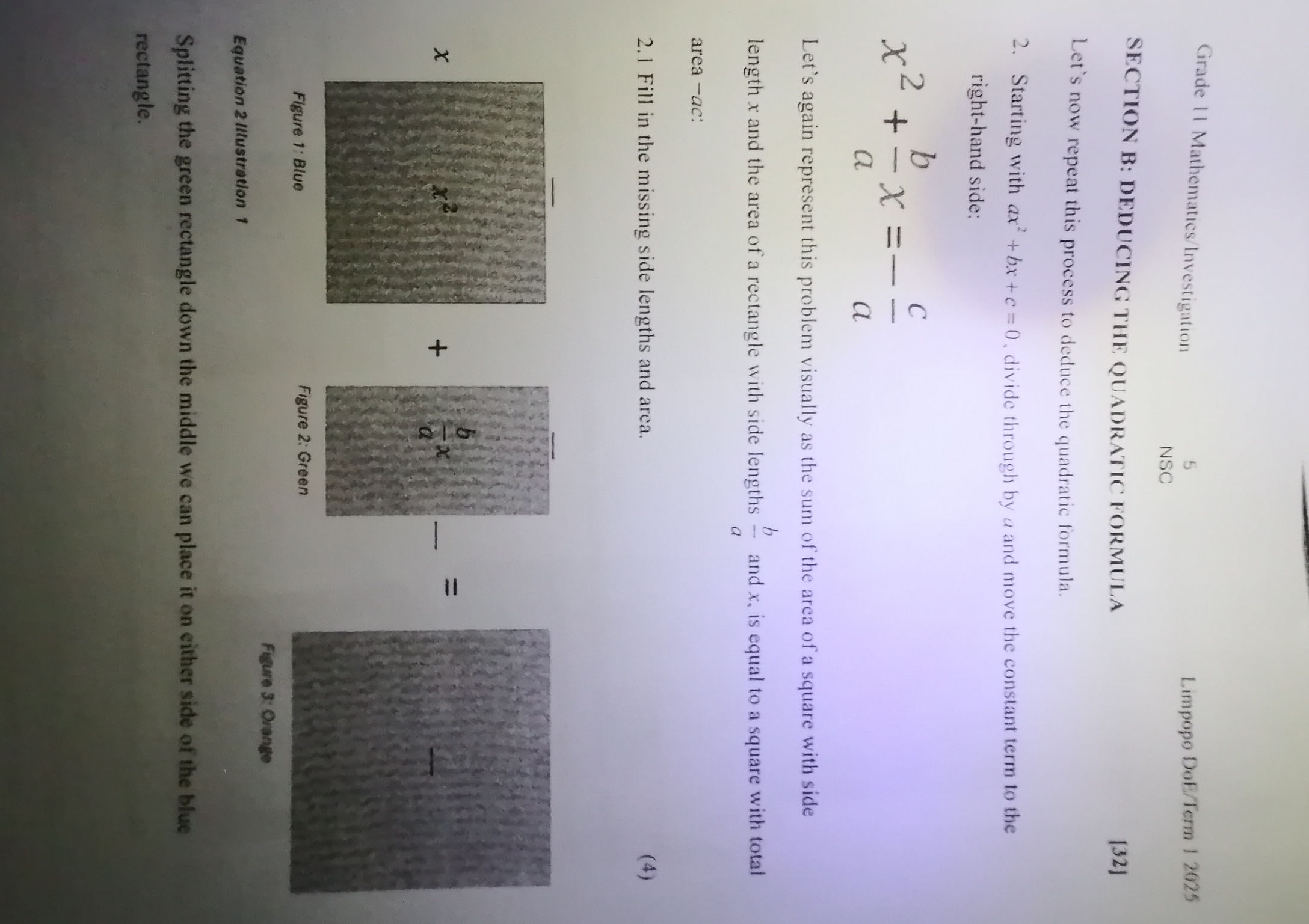 Grade 11 Mathematics/Investigation 5 NSC | StudyX