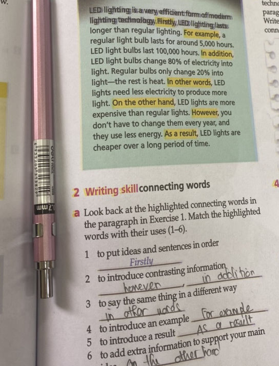 Look back at the highlighted connecting | StudyX