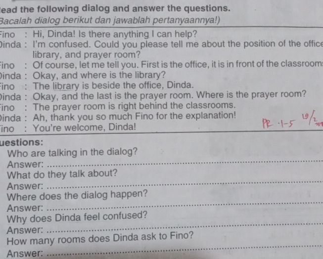 Read the following dialog and answer the | StudyX