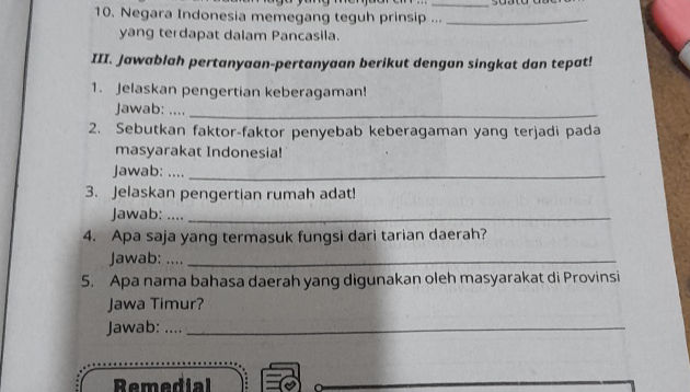 III Jawablah pertanyaan-pertanyaan berikut | StudyX