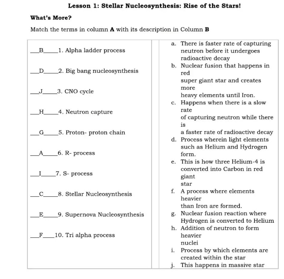 Match the terms in column A with its | StudyX