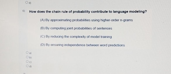 6) How does the chain rule of probability