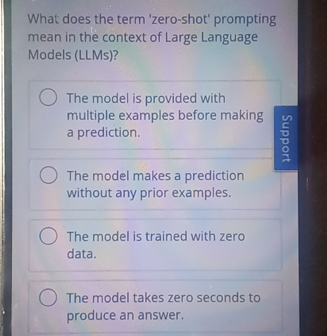 What does the term 'zero-shot' prompting | StudyX