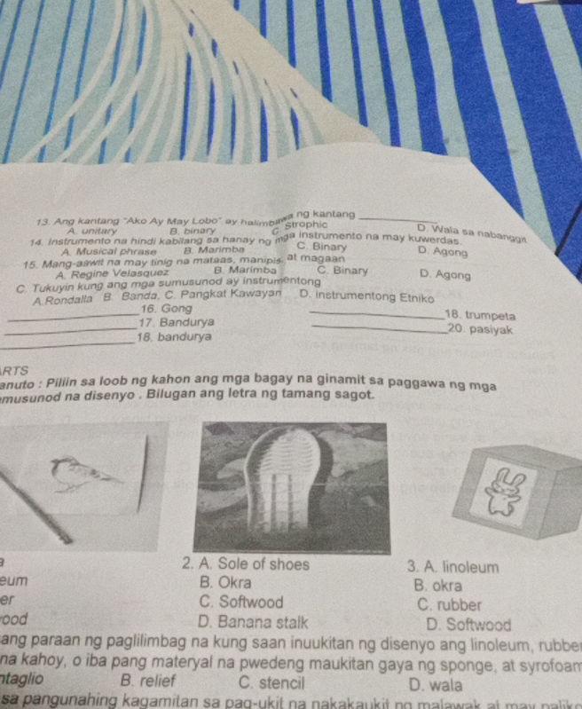 13 Ang kantang Ako Ay May Lobo ay halimbawa | StudyX