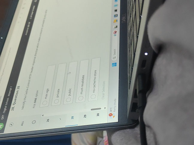 28 Question 28 Identify the Cache-Control | StudyX