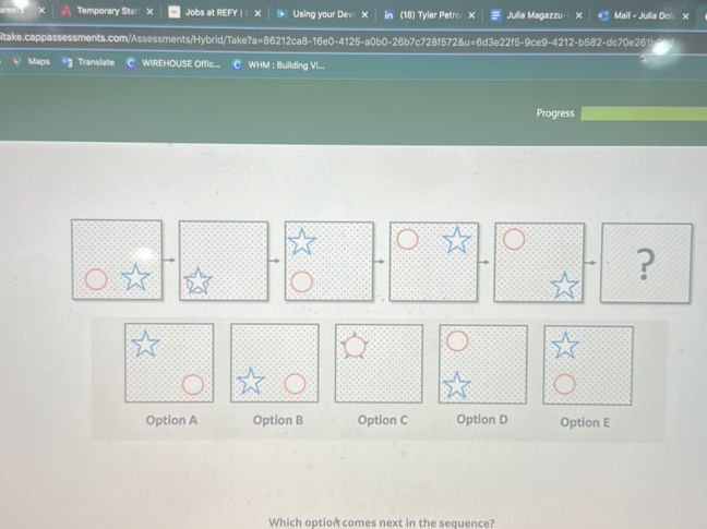 Which option comes next in the sequence | StudyX